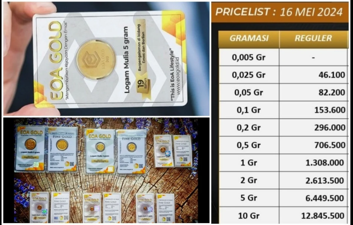 Update Harga Emas Hari Ini 16 Mei 2024 Naik Lagi, Rincian Gramasi ...